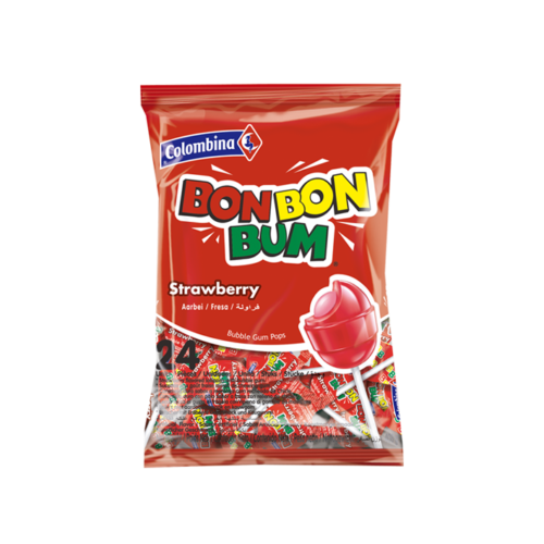 Bon Bon Bum Strawberry 24u 408g (1u) – Distribucion Americanmarket